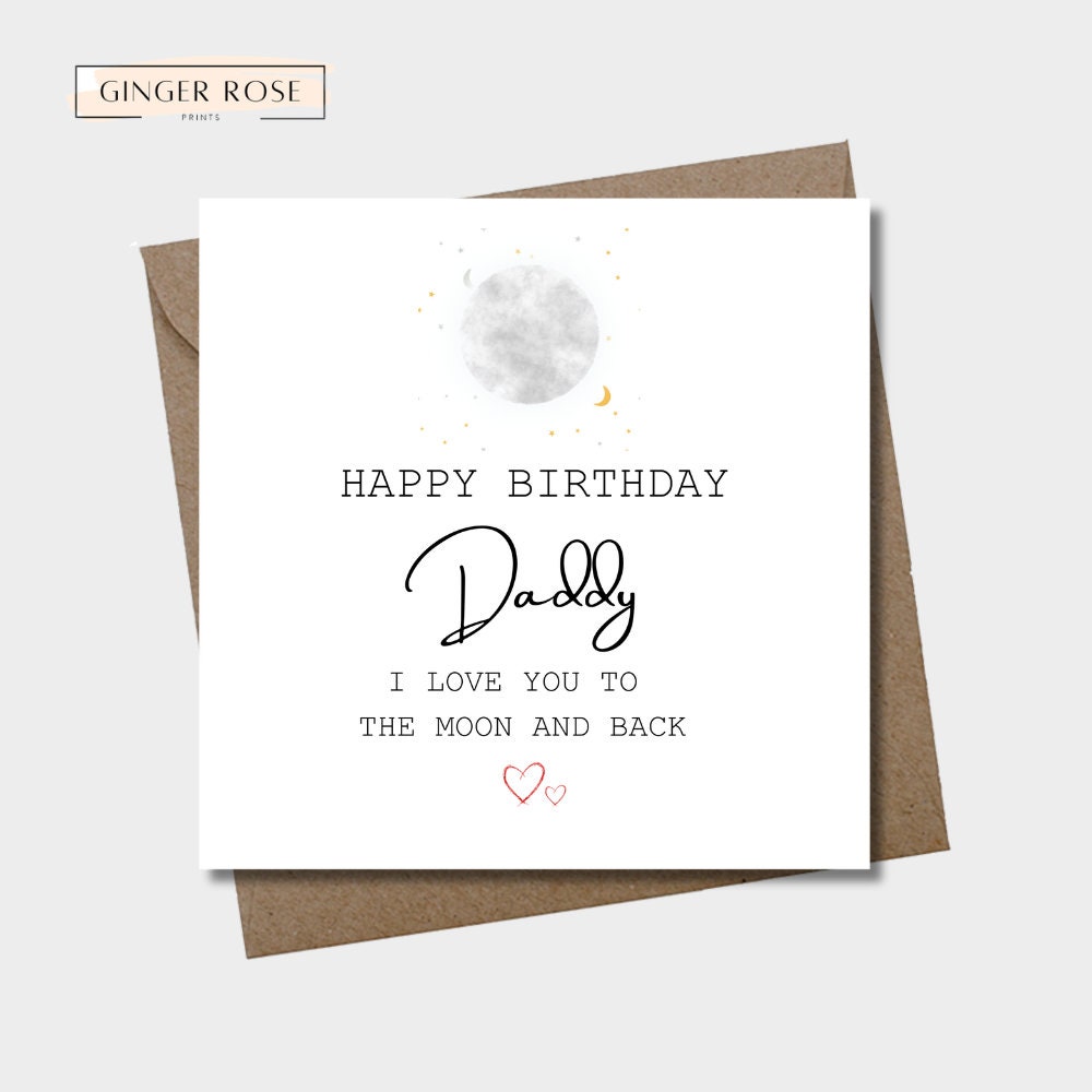 Daddy Birthday Card, Happy Birthday Card, Personalised Birthday Card ...