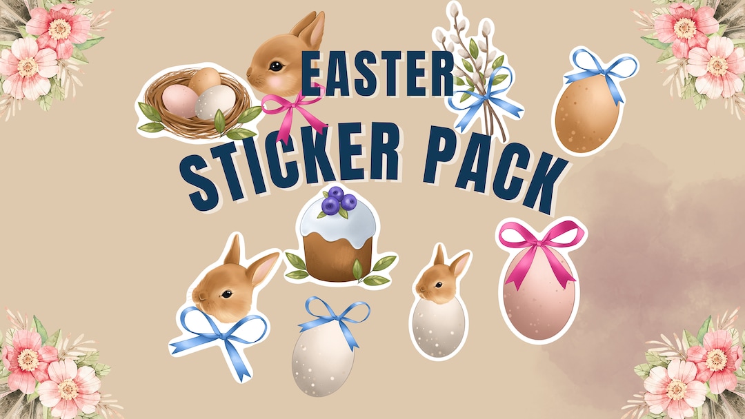 Pre-cropped Digital Stickers / Easter Stickers / Goodnotes Planner ...
