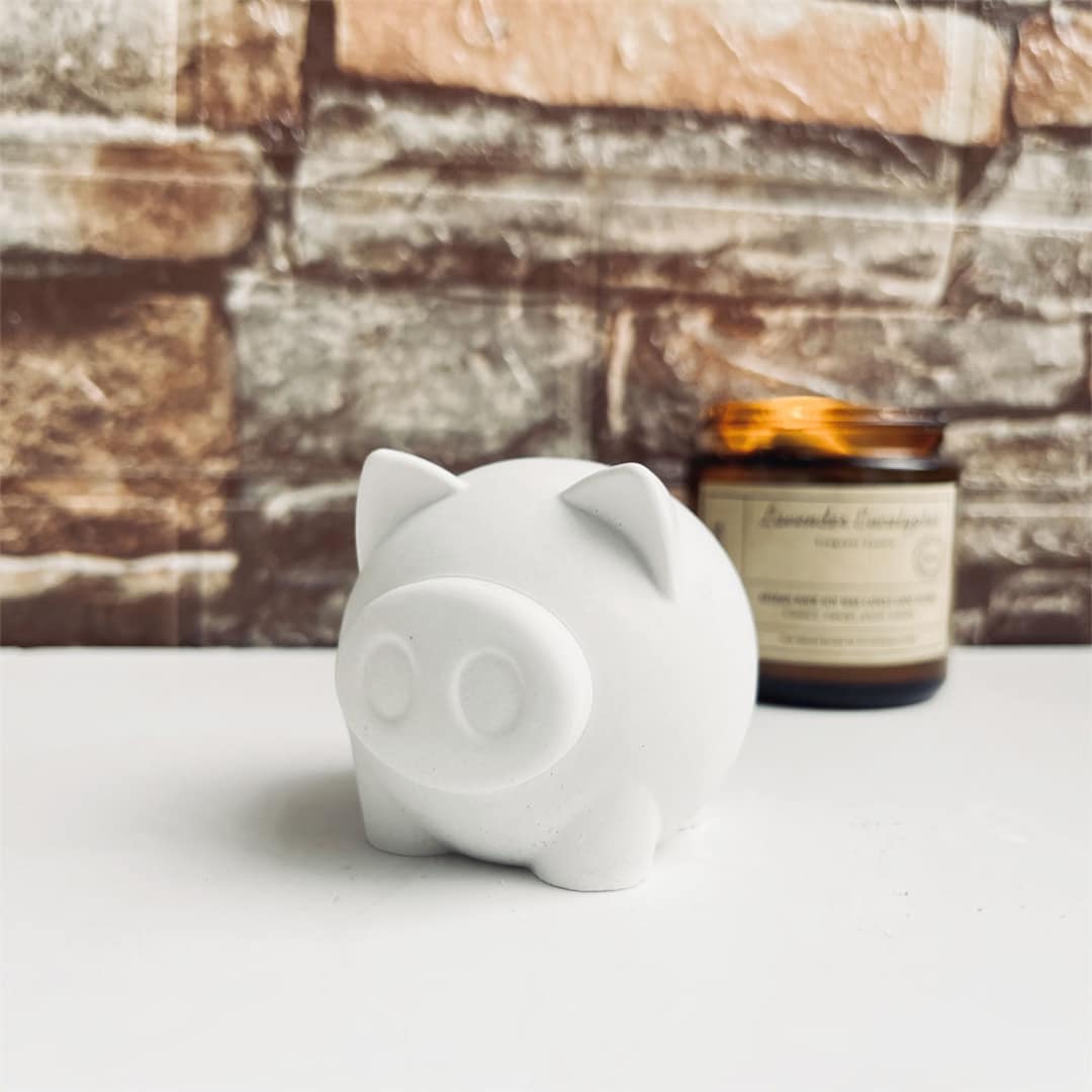 3D Lucky Pig Silicone Mold, Piggy Silicone Casting Mold, Concrete Molds ...