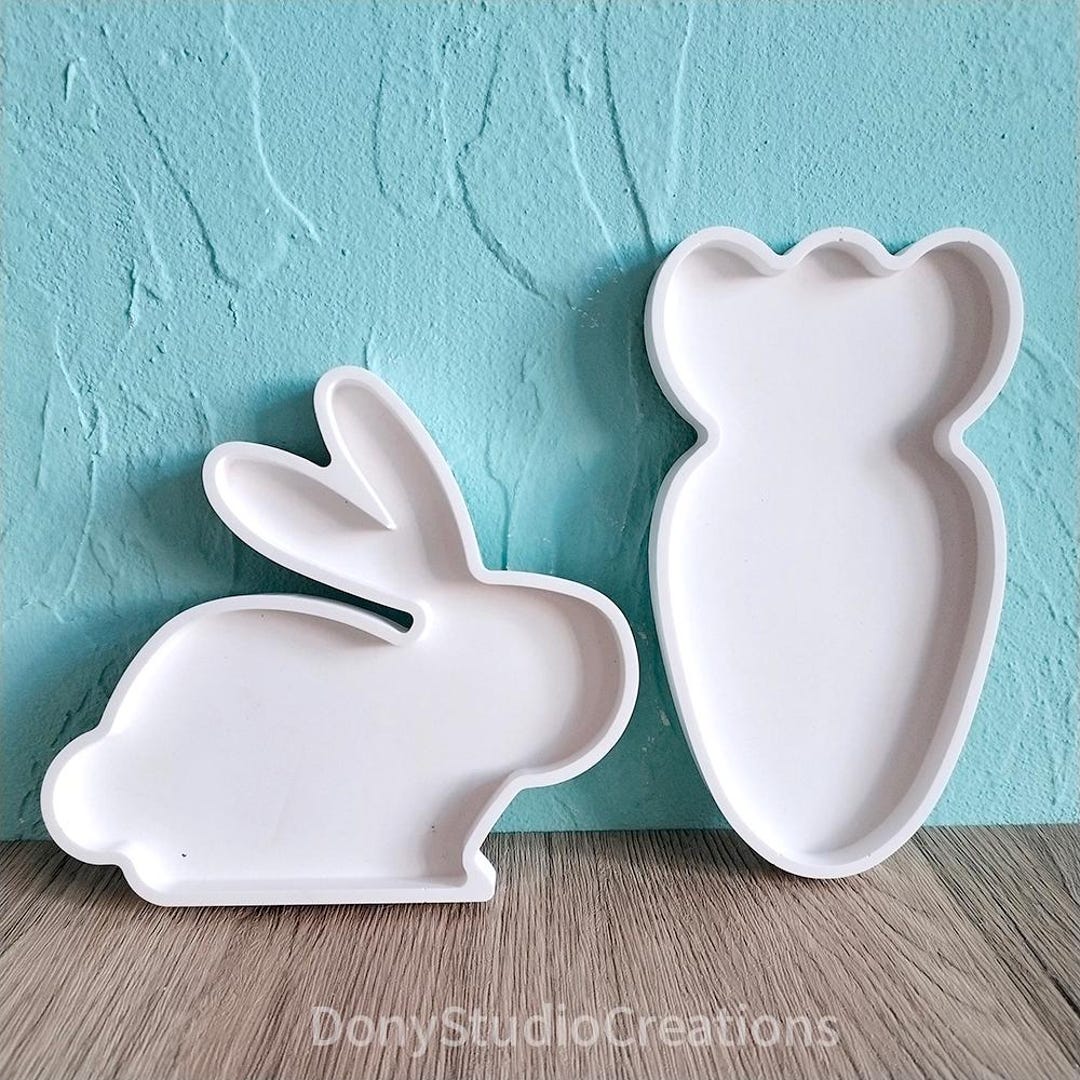 Silicone Mold Tray Bunny Carrot Casting Mold Plate Jewelry Tray Mold ...