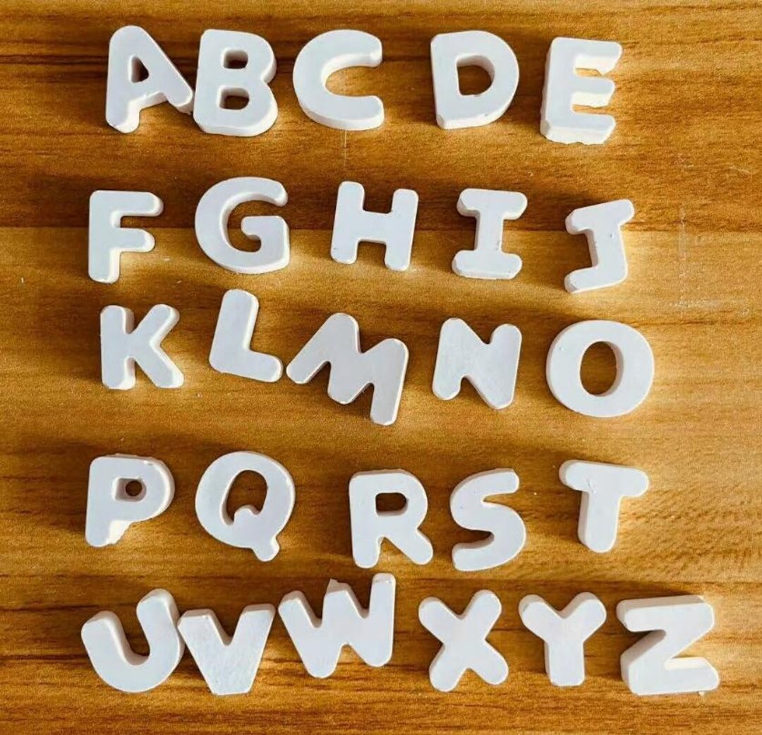 Small Alphabet A-Z Silicone Molds, 2.2x0.7cm, Letters Concrete Molds ...