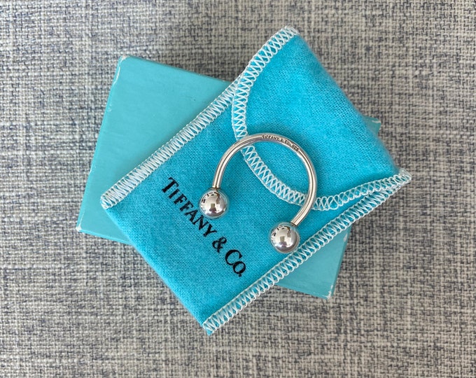 Tiffany & Co Screwball Key Ring Sterling Silver With Pouch and Original ...