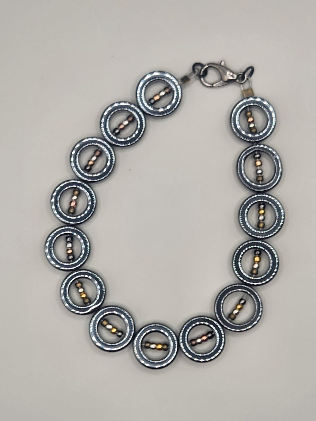 Seed Bead Framed Bracelet - Etsy