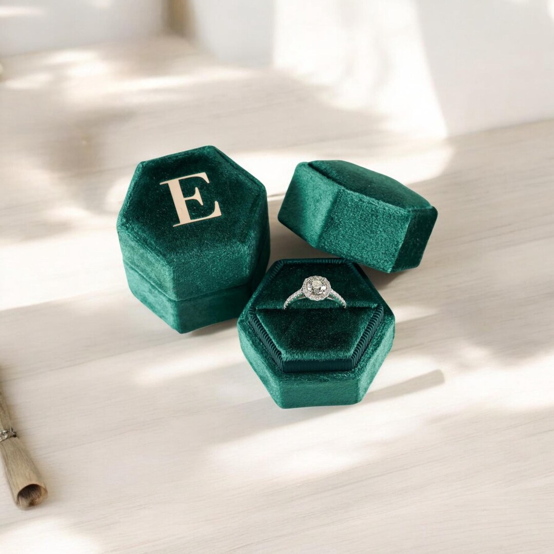 Wedding Ring Box, Ring Bearer Box, Velvet Bearer Proposal, Custom ...