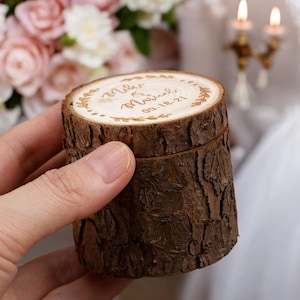Wedding Ring Box, Ring Bearer Box, Engraved Wood Bearer for Wedding ...