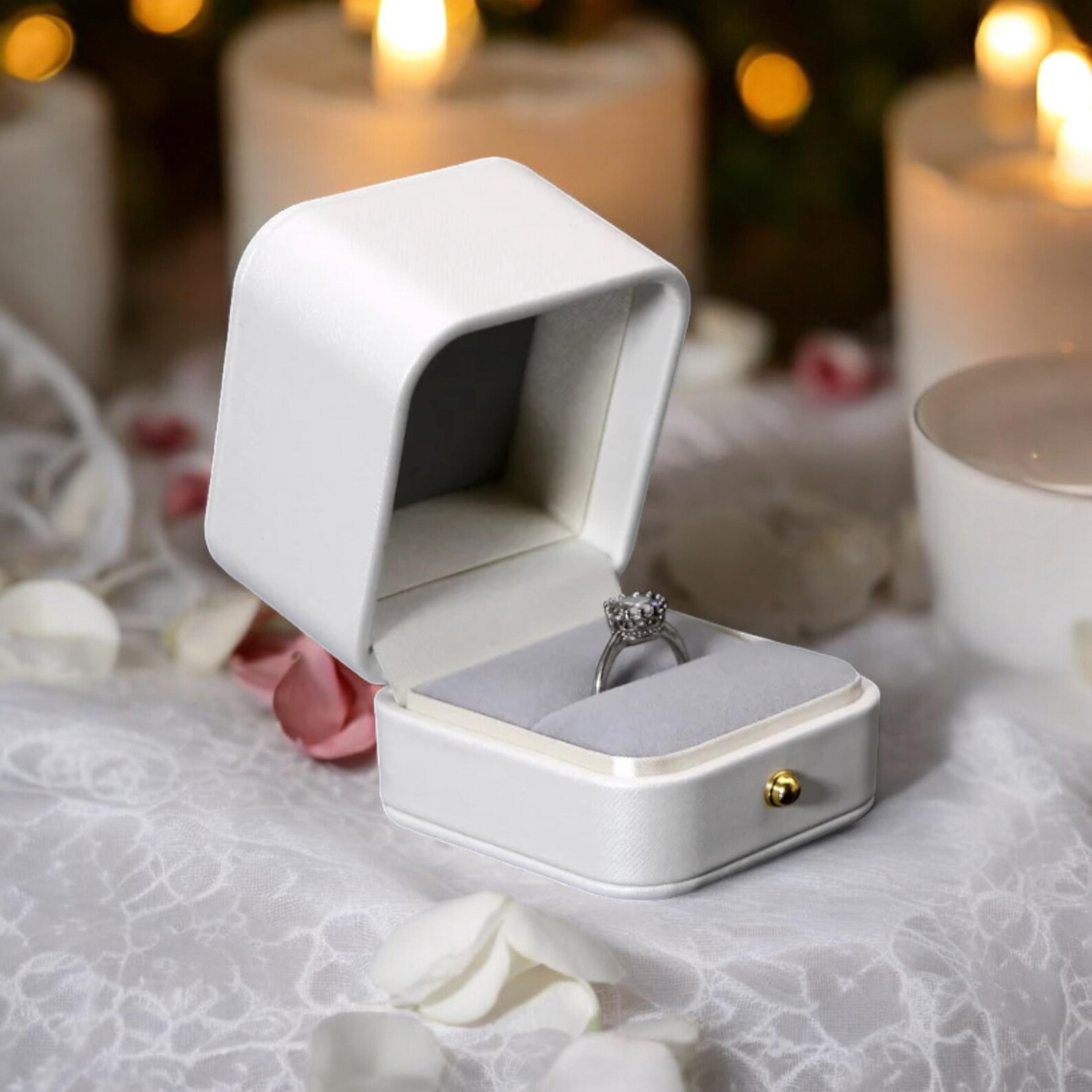 Wedding Ring Box, Ring Bearer Box, Velvet Bearer Proposal, Custom ...