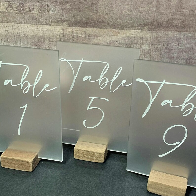 Acrylic Table Numbers, Table Numbers for Wedding, Elegant Wedding ...
