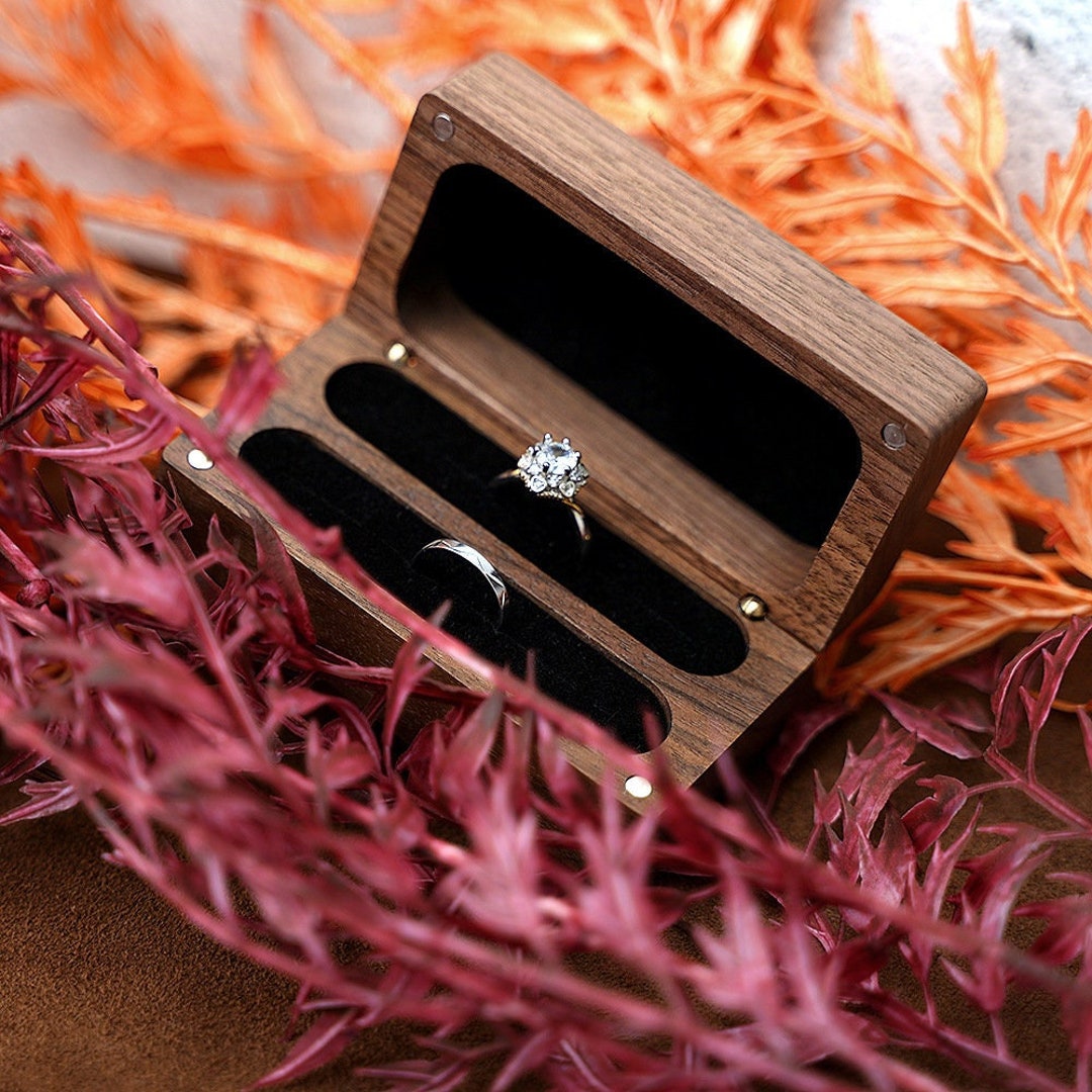 Custom Wedding Ring Box, Ring Bearer Box, Engagement Wood Holder ...