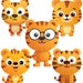 Cute Tiger Safari Animal Clipart Baby Boy Girl Cliparts Cute Animals ...