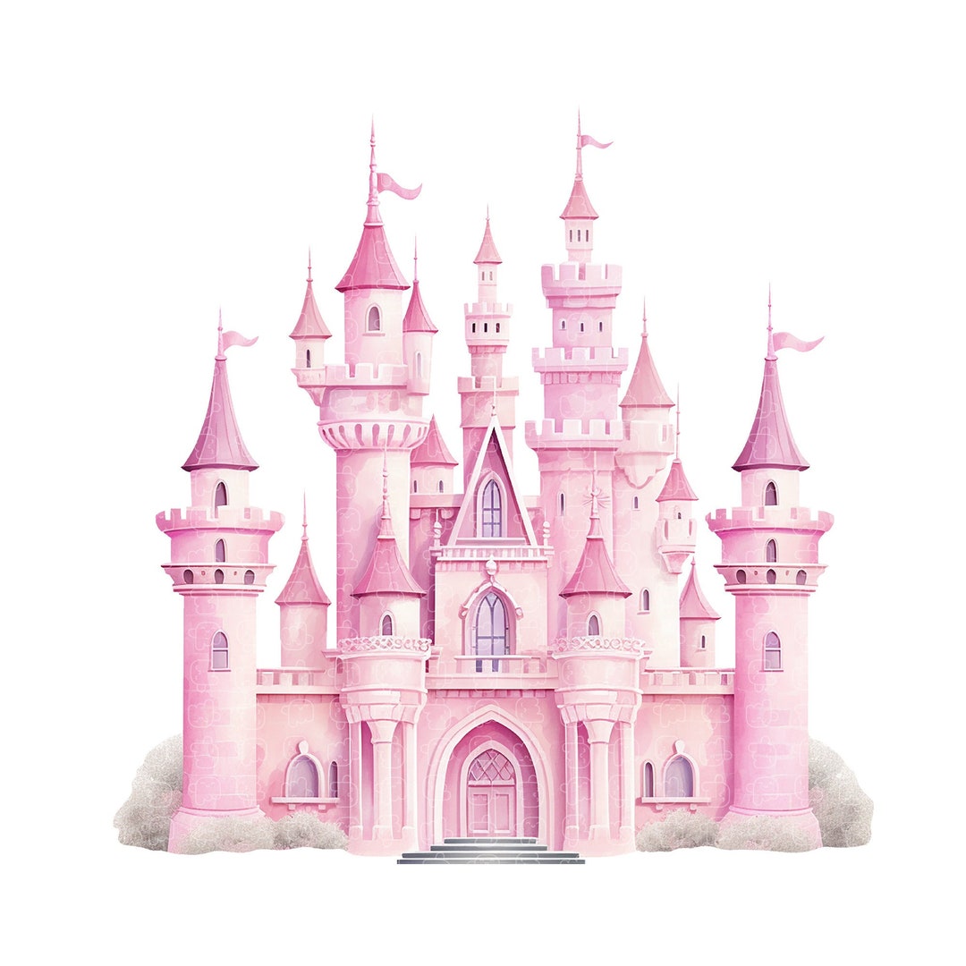 Princess Castle Clipart Baby Girl Watercolor Clipart Little Princess ...