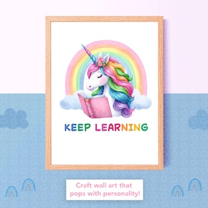 Keep Learning PNG, Kids Affirmation Sublimation Designs, Clipart, A ...