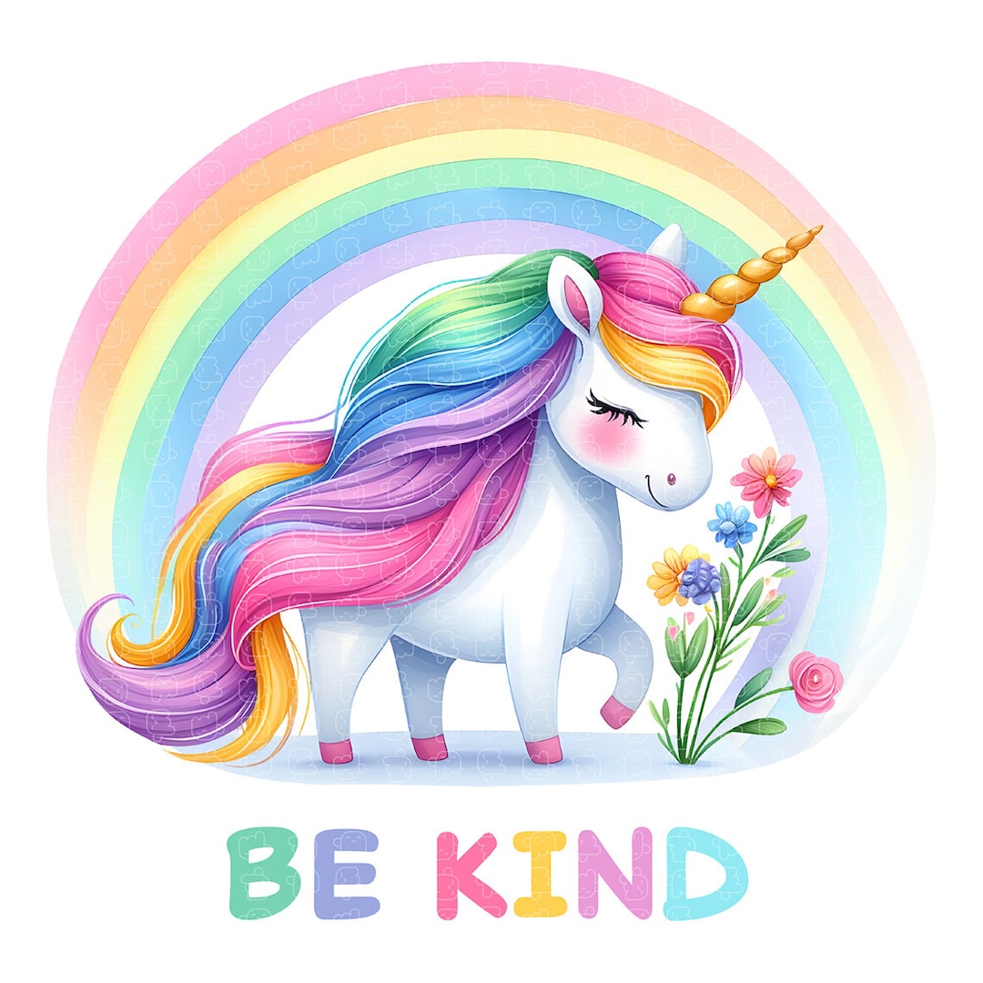 Rainbow Unicorn Clipart PNG Digital Download - Etsy
