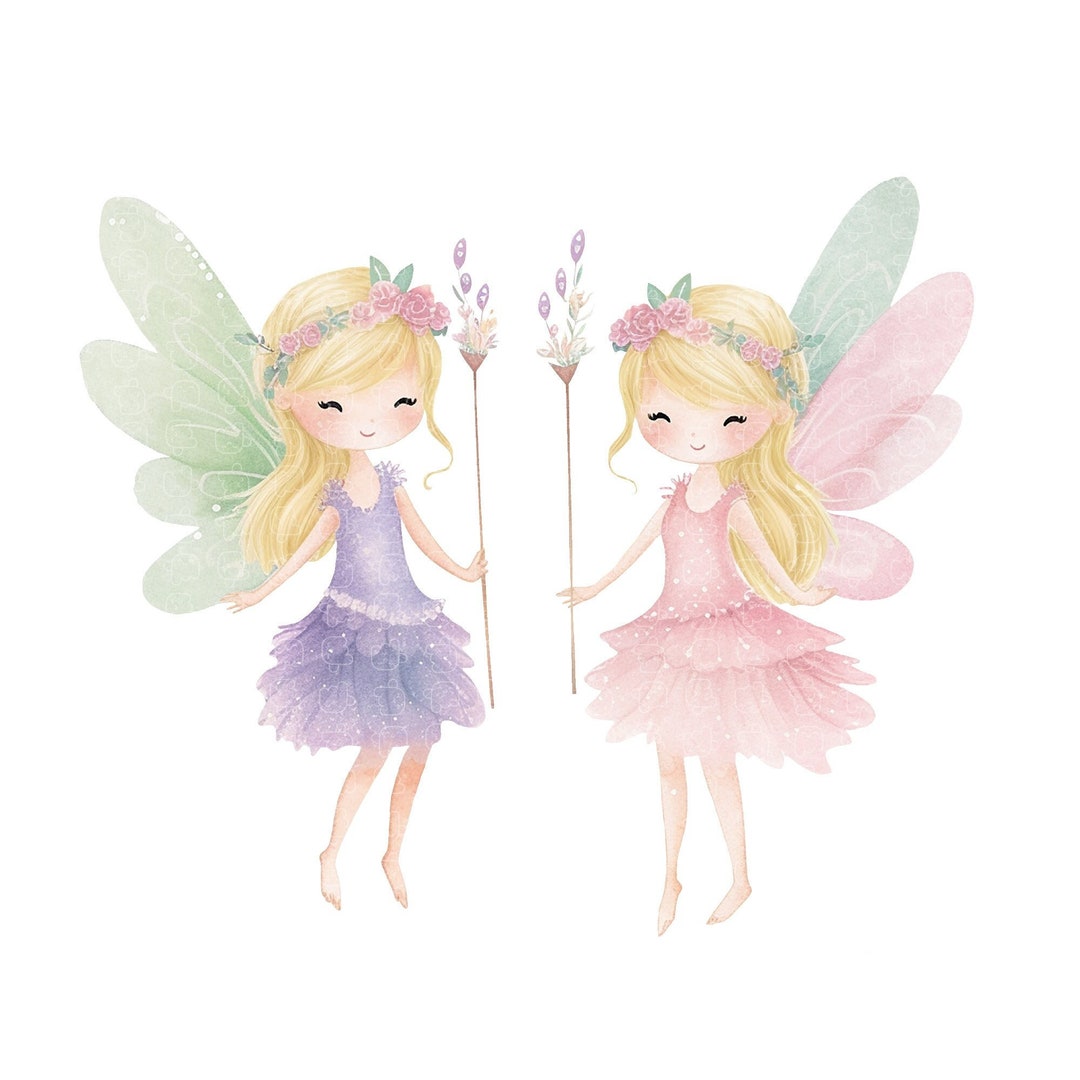 Cute Fairy Clipart, Watercolor Fairy Garden Clip Art Perfect Fairy ...