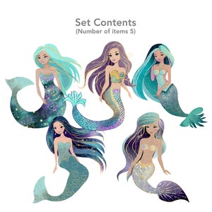 Black Mermaid Clipart African American Mermaid PNG, Cute Little ...