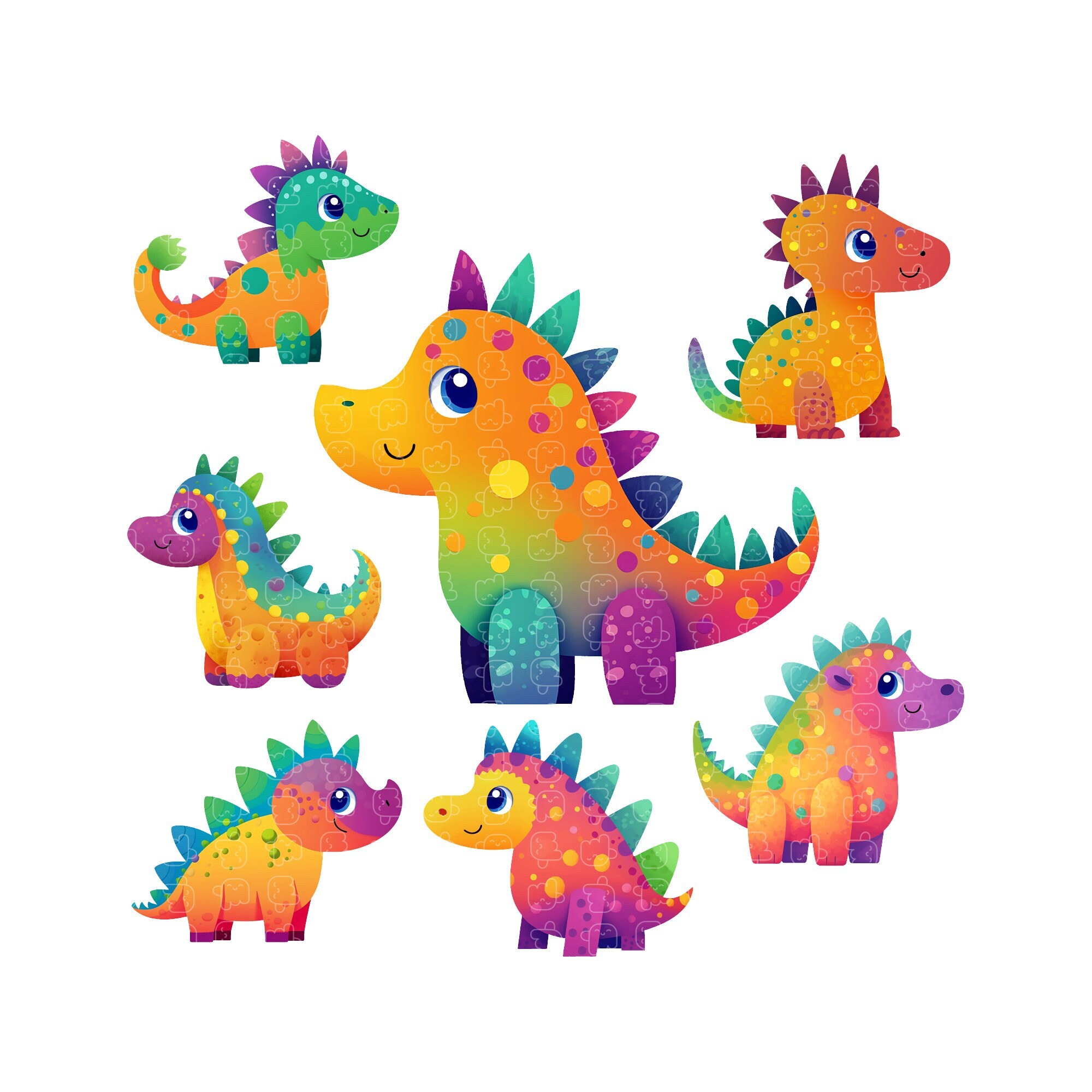 Dinosaur Clipart for Creative Projects Birthday Clipart - Etsy