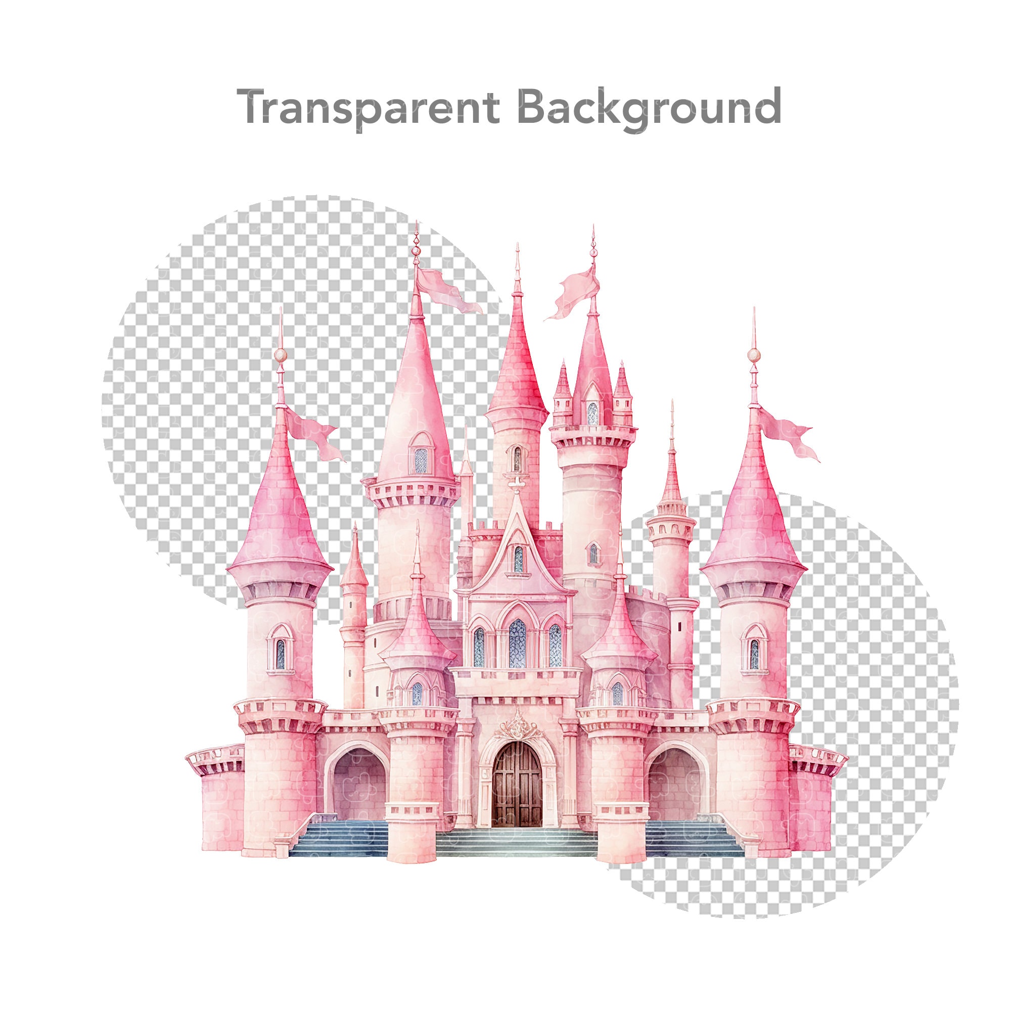 Princess Castle Clipart Baby Girl Watercolor Clipart Little, 52% OFF