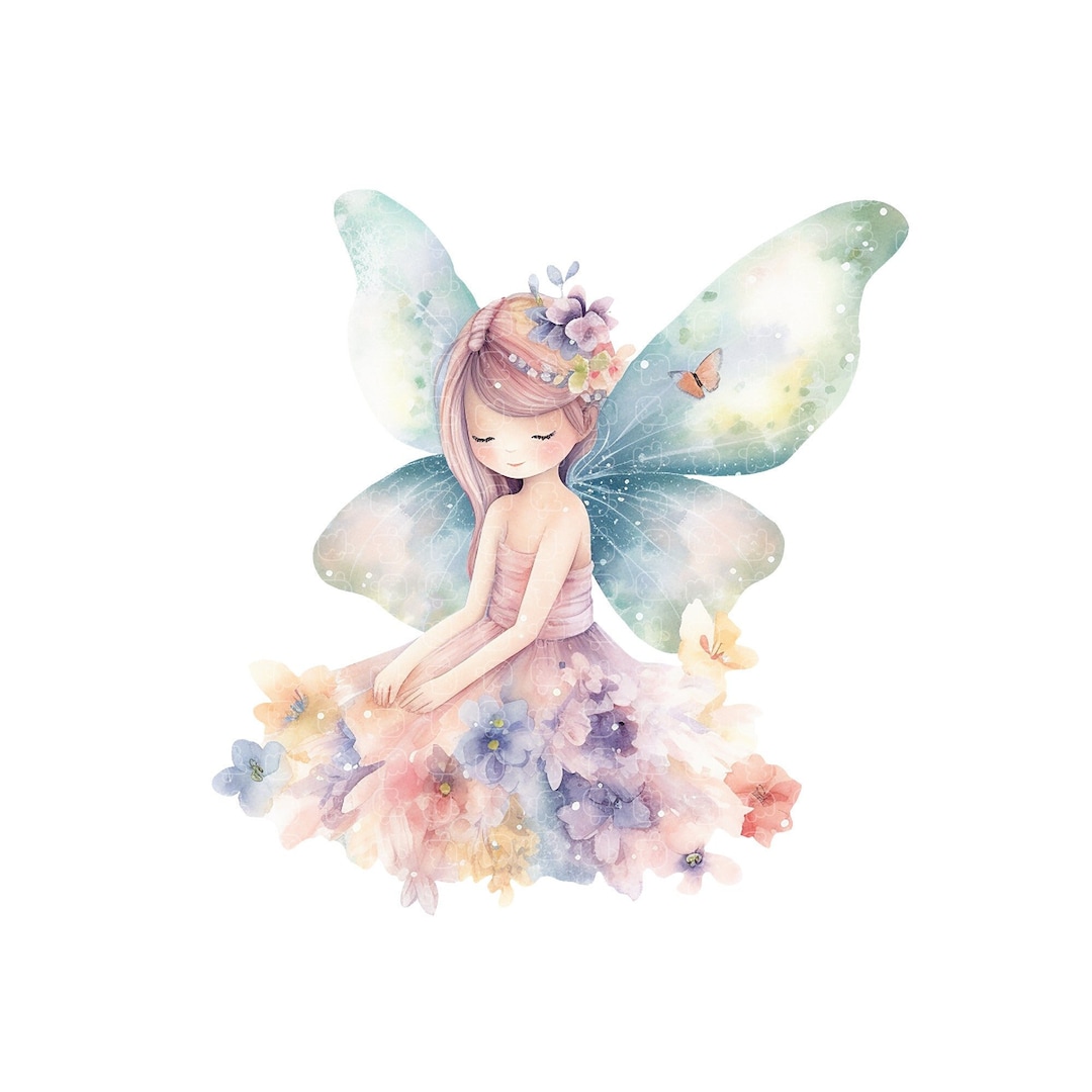 Pastell Garten Aquarell Clipart, Fee Clip Art Fee Dateien für ...