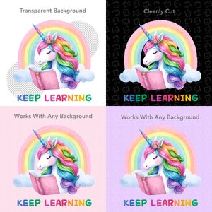 Keep Learning PNG, Kids Affirmation Sublimation Designs, Clipart, A ...