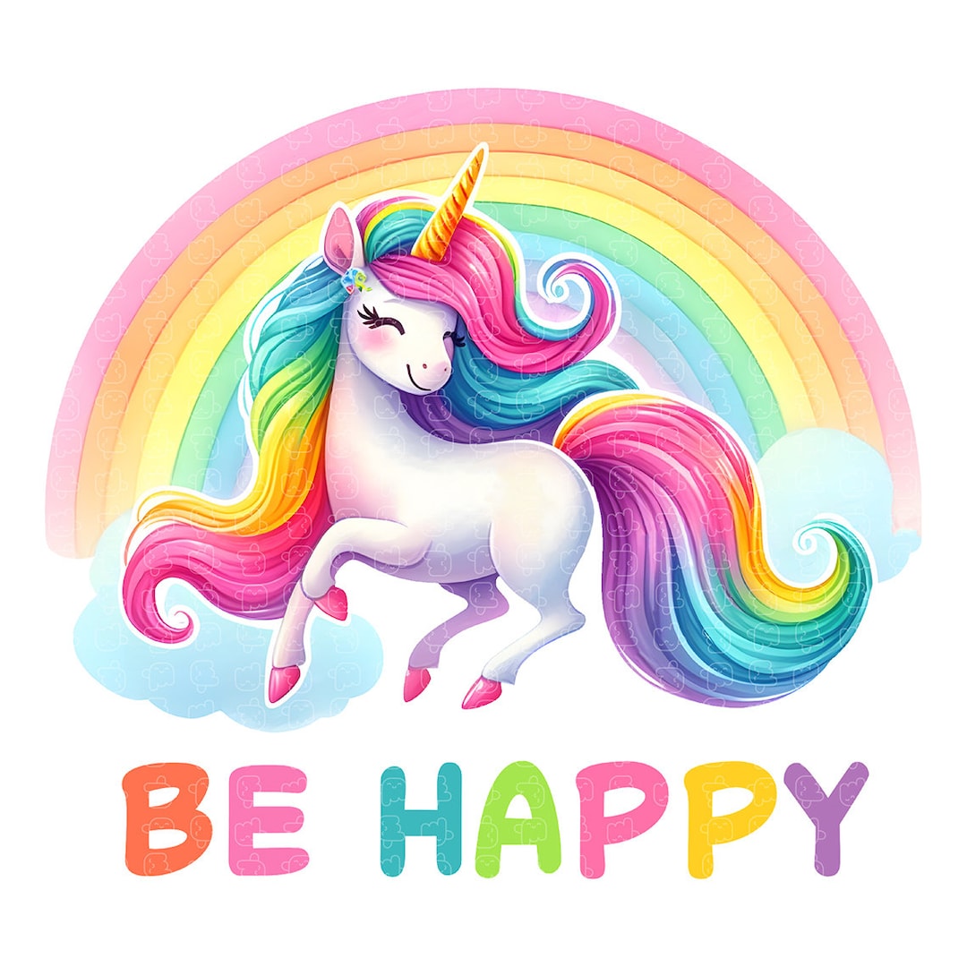 Rainbow Unicorn Clipart Digital Download - Etsy Australia