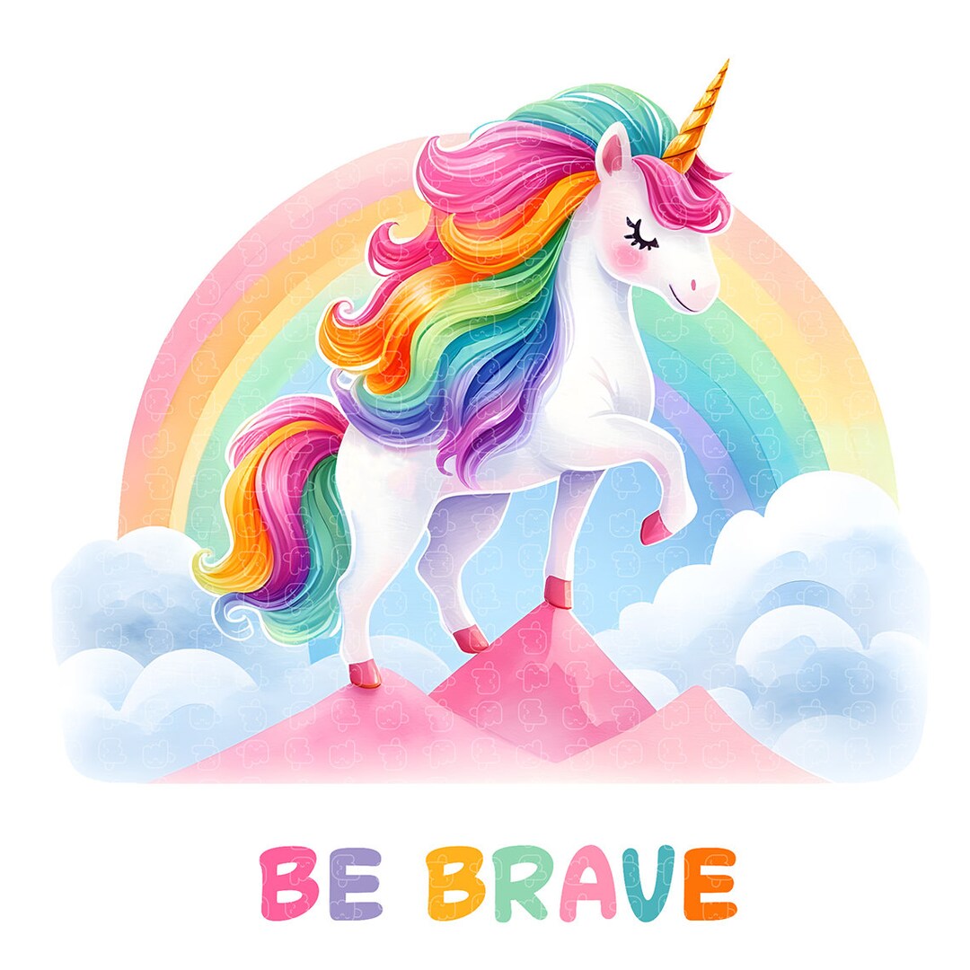 Cute Unicorn PNG Clipart Digital Download - Etsy