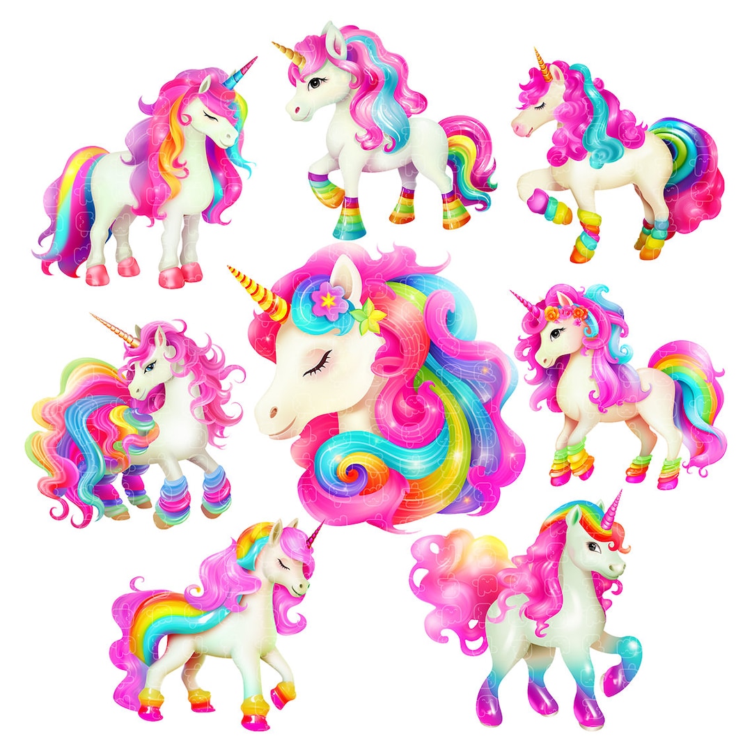 Colorful Unicorn Clipart Unicorns PNG Commercial Use Magic Unicorn Clip ...