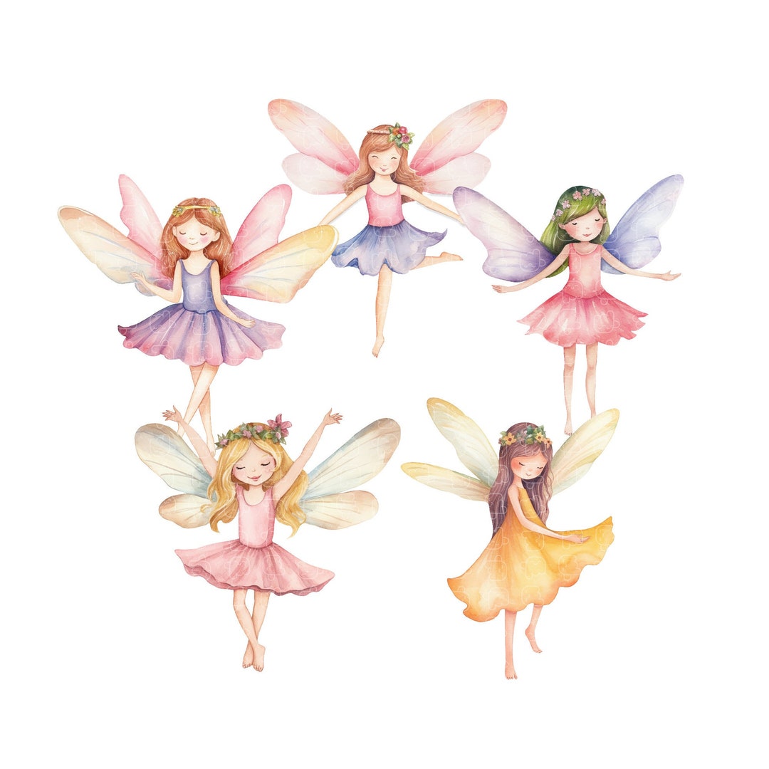 Dancing Fairy Clipart Magical Watercolor Fairy Tale Garden Clip Arts ...