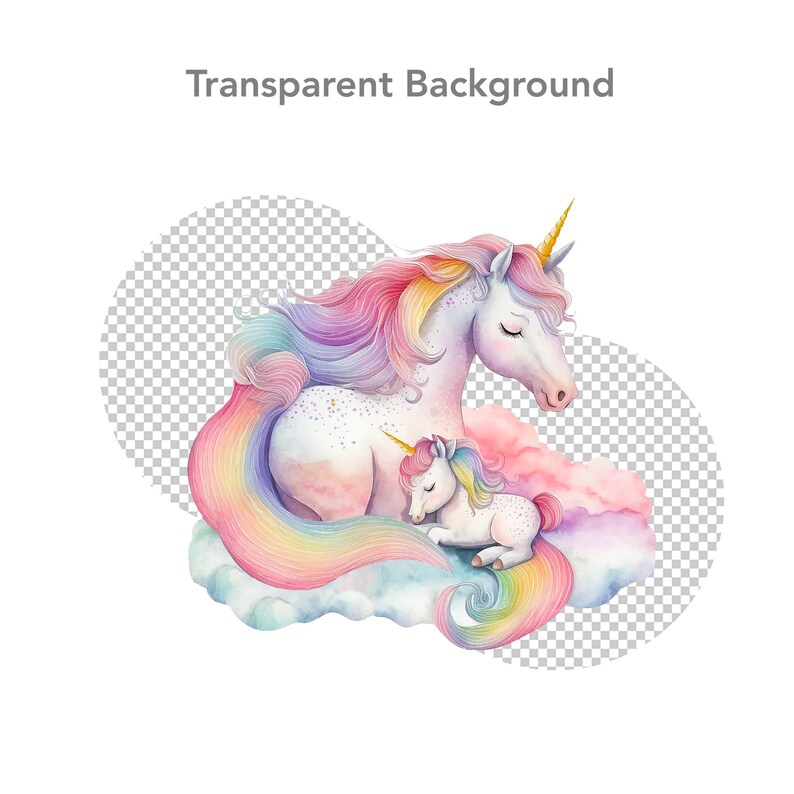 Magical Unicorn Clipart Png Digital Download - Etsy UK