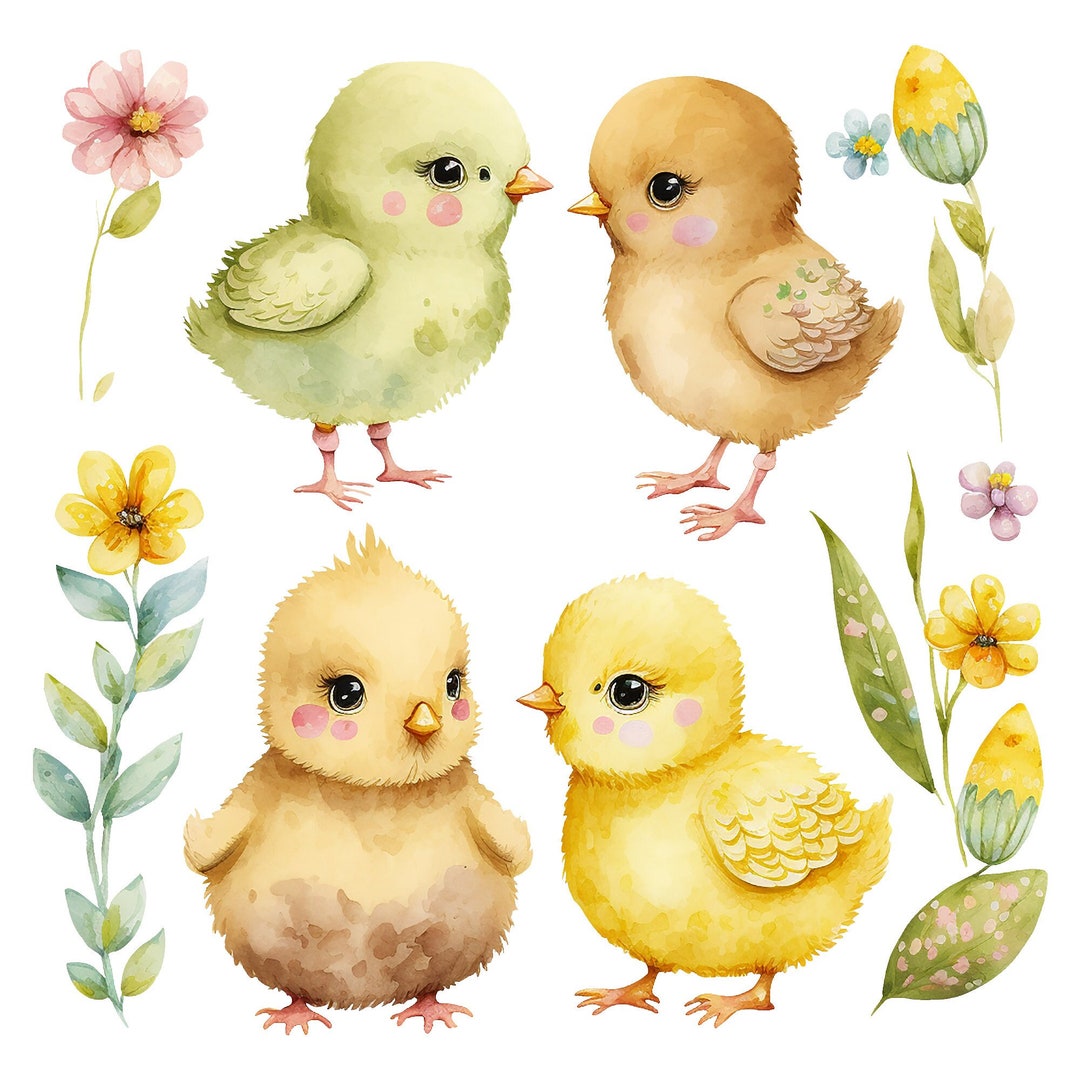 Happy Easter Cute Easter Chick Clipart Png Birds Spring Baby Chick Clip ...