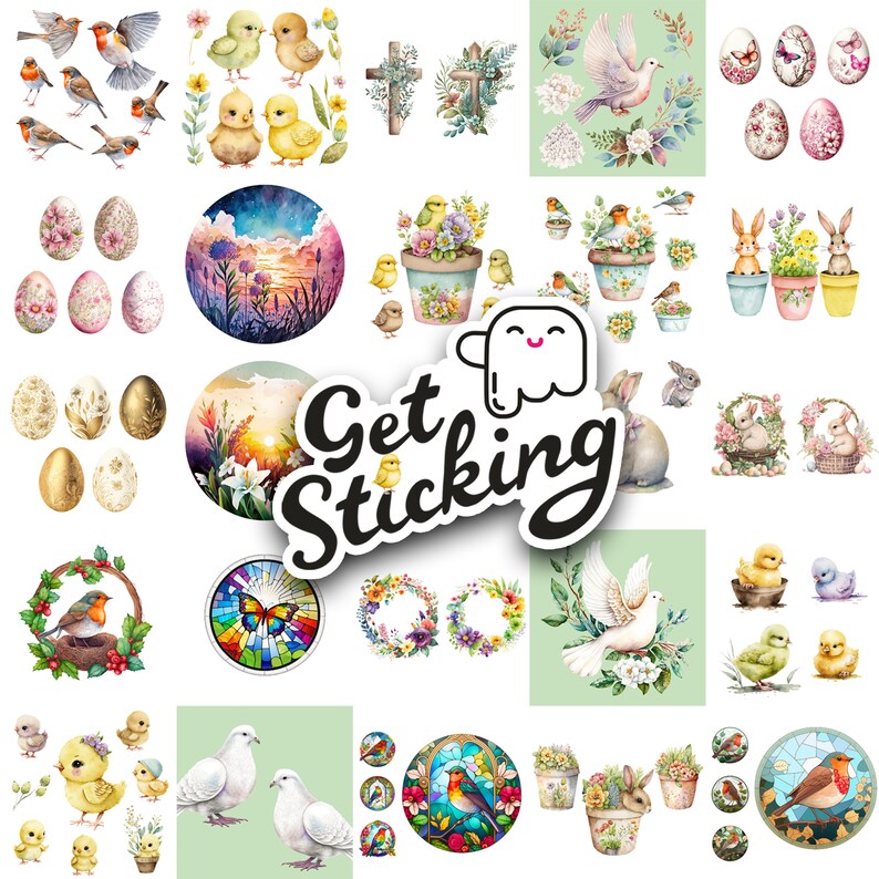 Easter White Doves Clipart Png Digital Download Files 6 - Etsy
