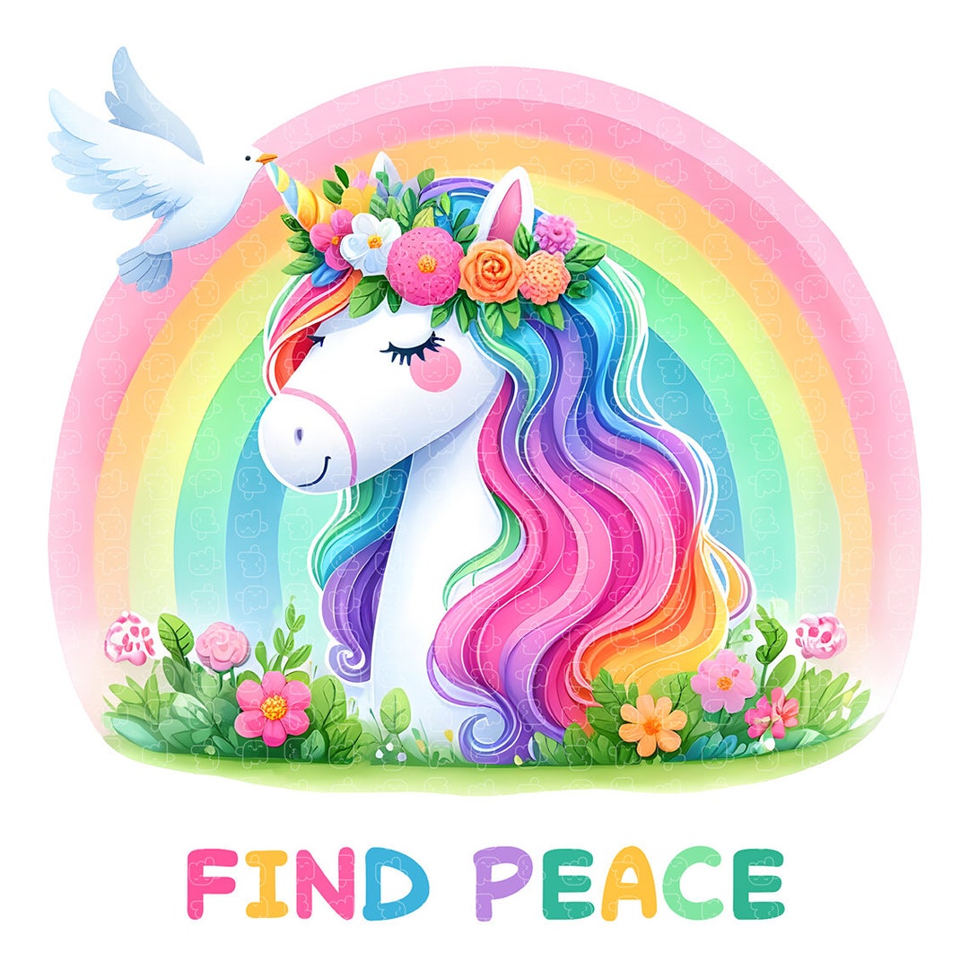 Find Peace PNG Clipart Kids Affirmations Clipart Sublimation Designs A ...