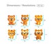 Cute Tiger Safari Animal Clipart Baby Boy Girl Cliparts Cute Animals ...