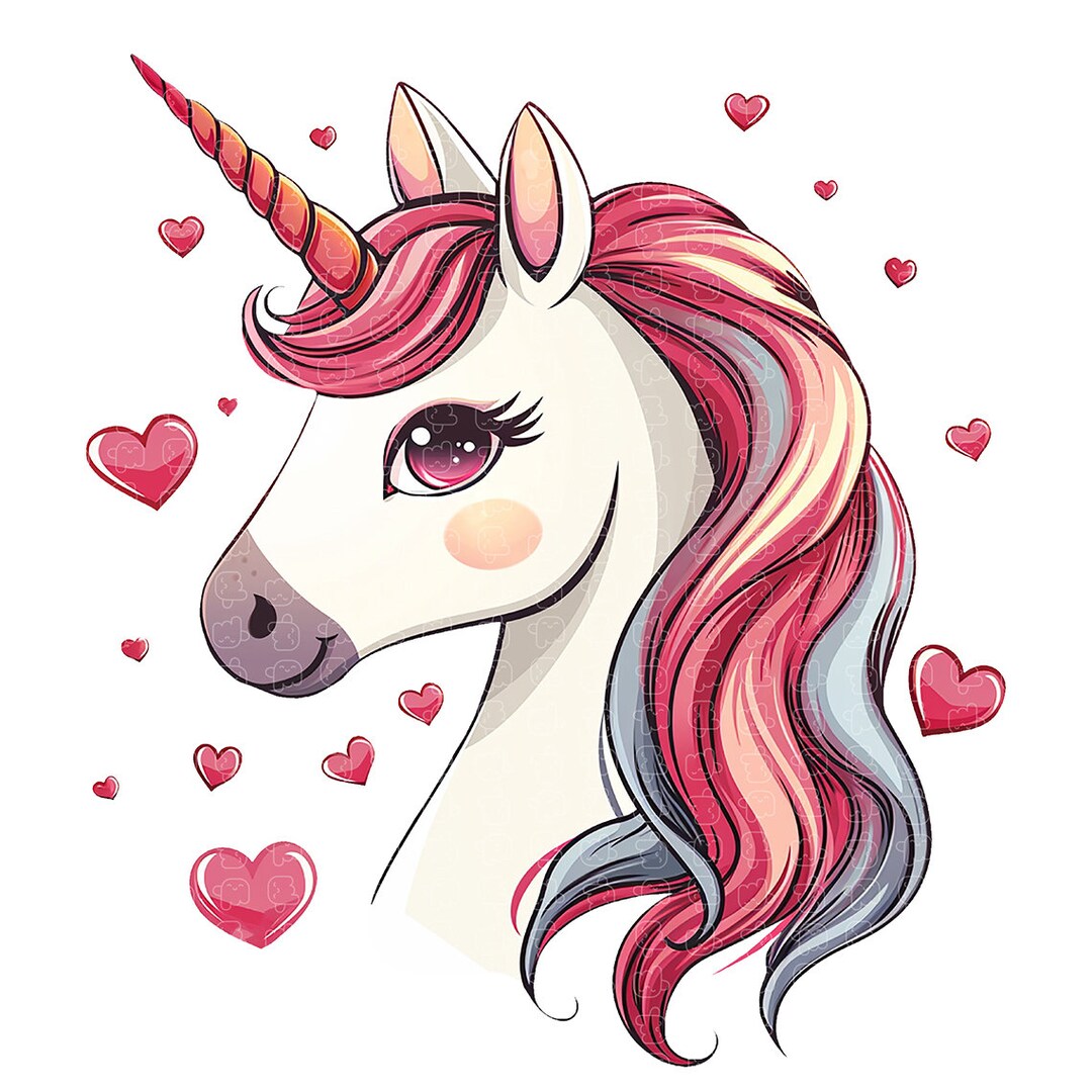 Valentines Day Cute In Love Unicorn Png Clipart Red Love Hearts Unicorns Clip Arts Etsy