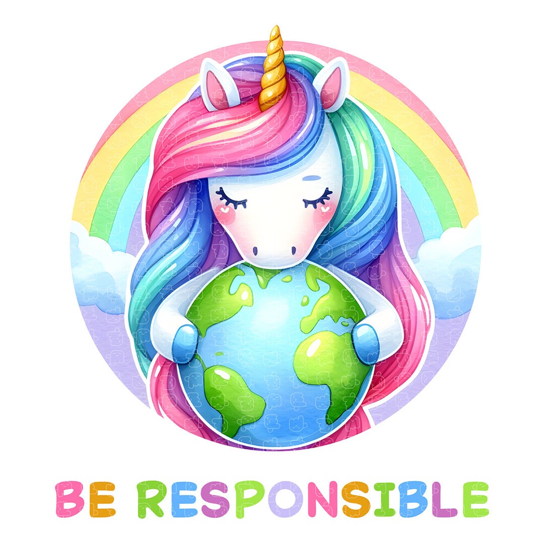 Be Responsible Clipart Kids Affirmation Sublimation PNG Designs A ...