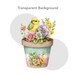 Cute Spring Decorative Flower Pot Birds Baby Chick Family Clipart ...