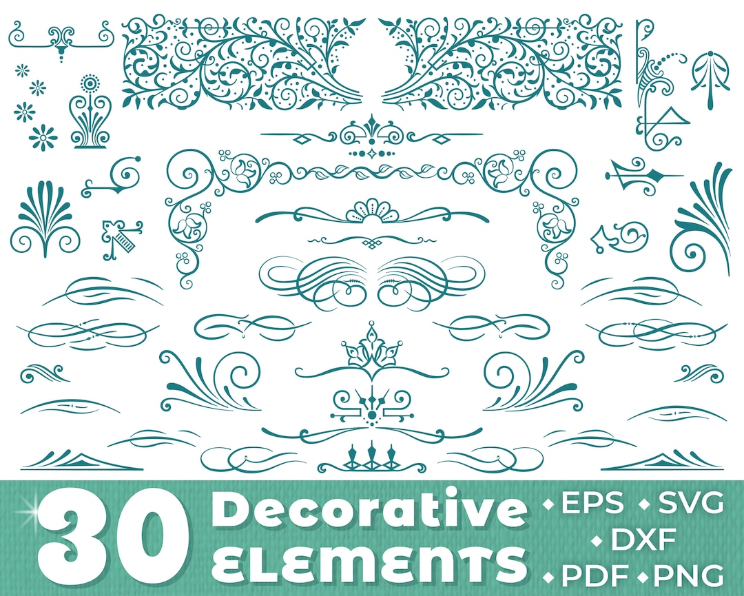 Border SVG Files for Cricut Filigree SVG Scroll SVG Swirl Svg Design ...