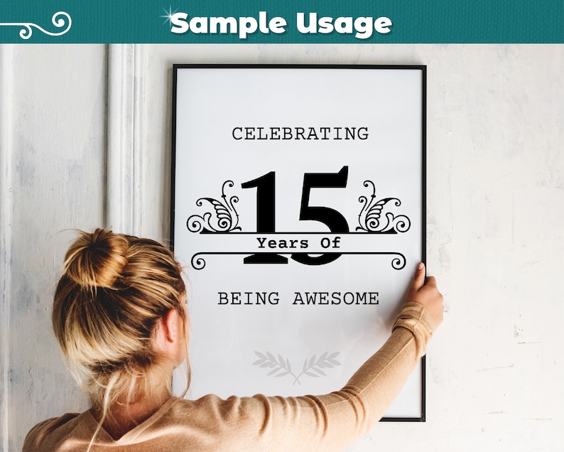 Split Marriage Anniversary Milestone Monogram Numbers SVG, Birthday ...