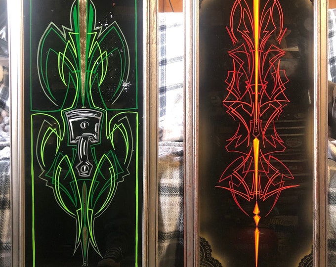 Pinstripe Panel Art - Etsy