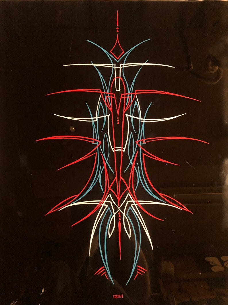 Classic Pinstripe Painted Art Panaling - Etsy