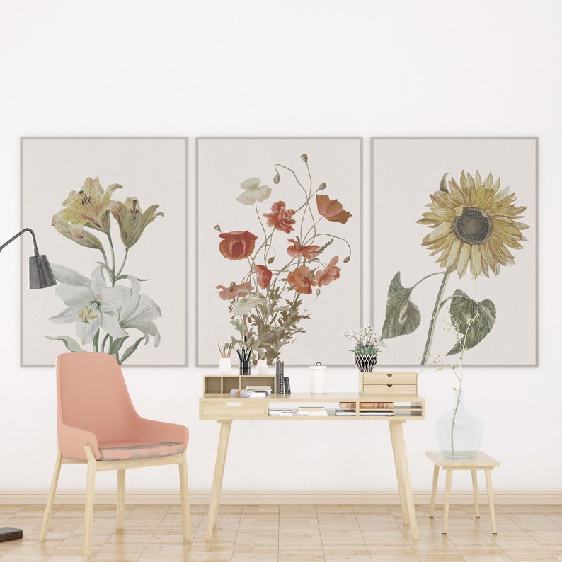 Vintage Botanical Art | Set of 6 | Printable Wall Art | Digital ...