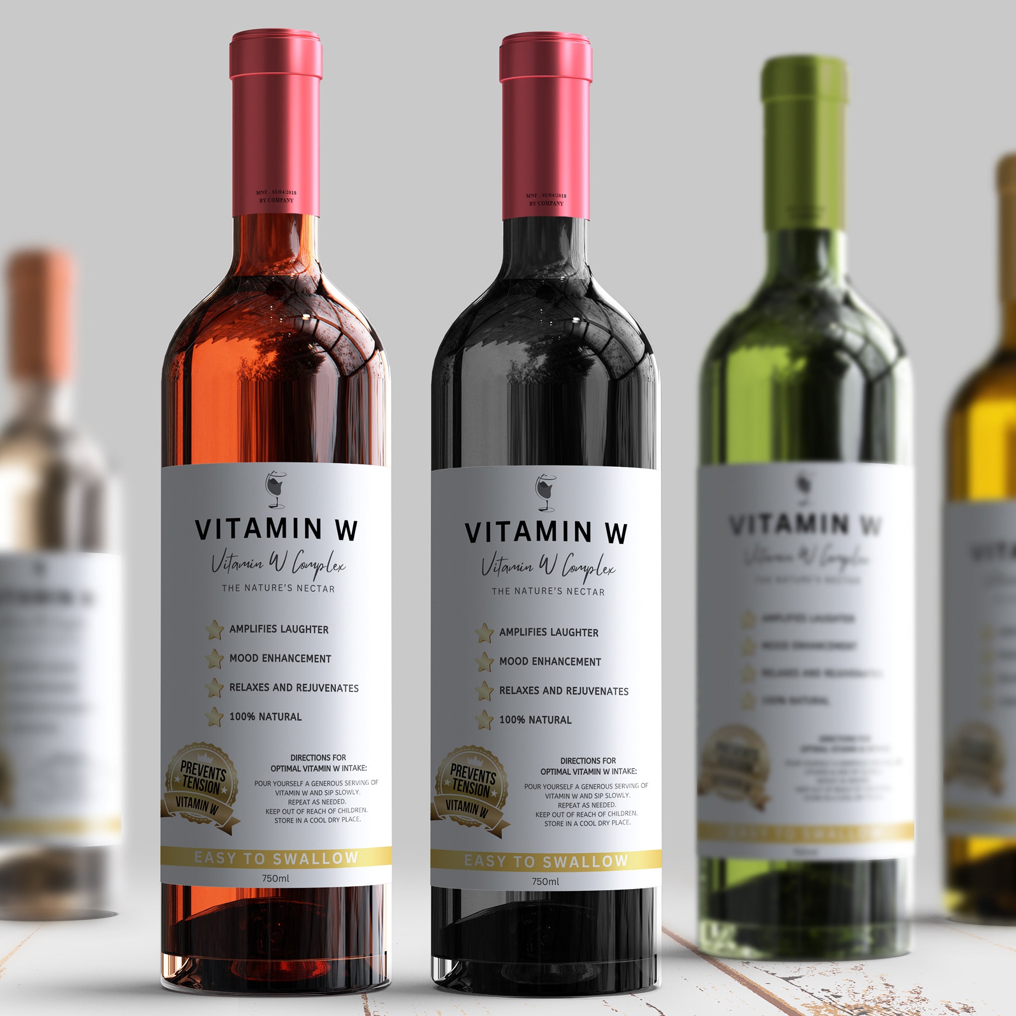 Vitamin W Wine Labels, Funny Wine Labels, Wine Gifts, Custom Labels ...