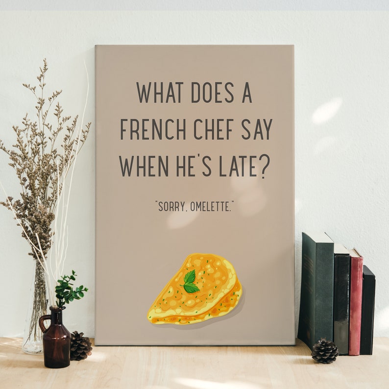 Chef Puns Funny Posters, Chef Gift, Kitchen Wall Art, Gifts for Cooks ...