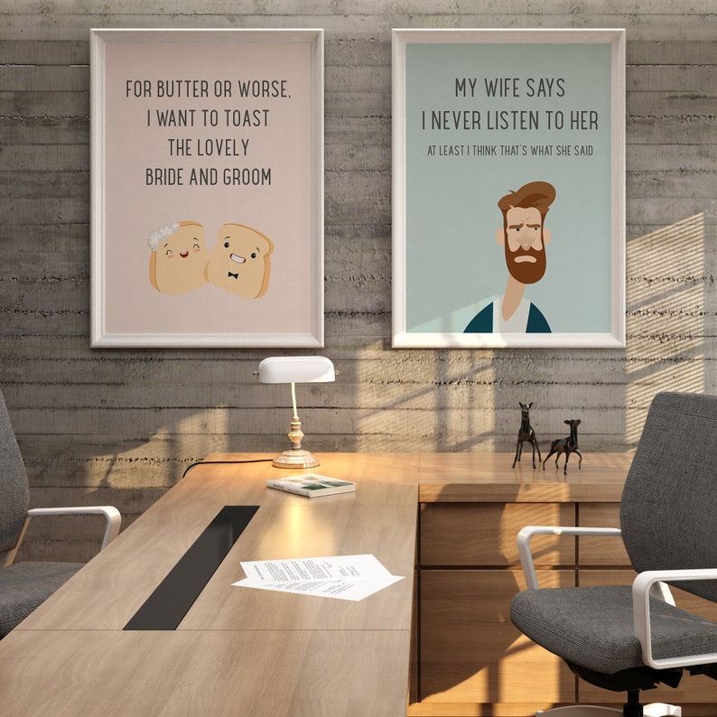 Funny Wedding Puns Gallery Wall Set, Funny Wedding Card, Wedding Card ...