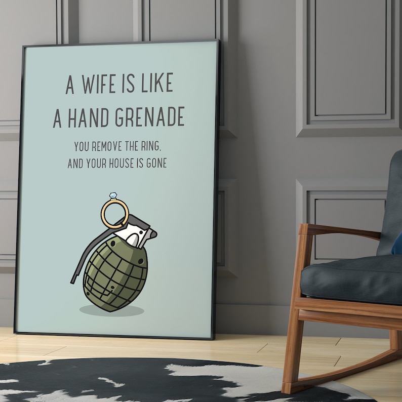 Funny Wedding Puns Gallery Wall Set, Funny Wedding Card, Wedding Card ...