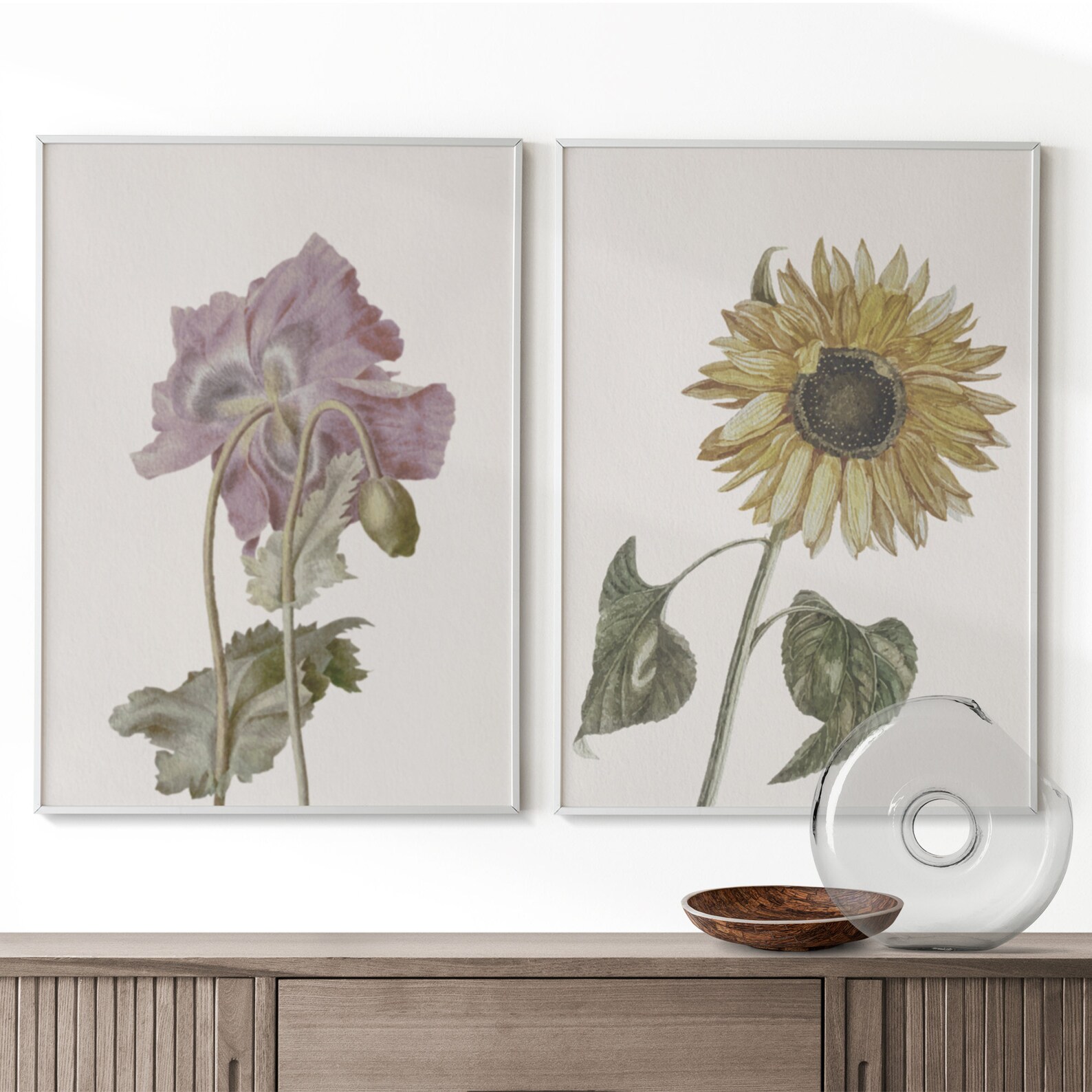 Vintage Botanical Art | Set of 6 | Printable Wall Art | Digital ...