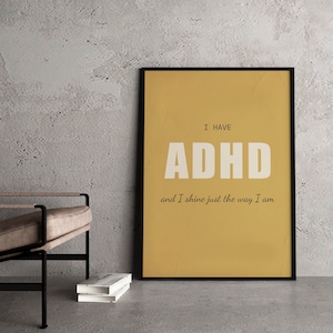 ADHD Quote Wall Art, Inspirational ADHD Quotes Printable Wall Art ...