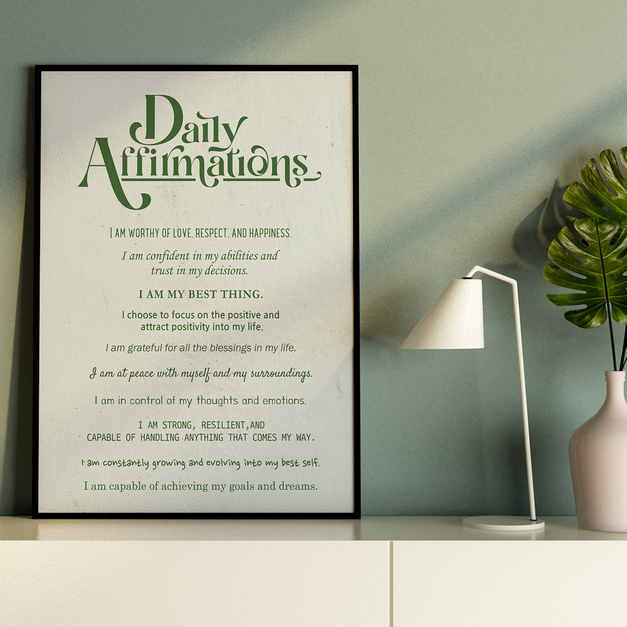 Affirmation Wall Art Affirmation Cards Motivational Poster - Etsy