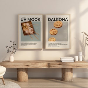 Korean Snacks Wall Art, Korean Poster, Kitchen Wall Art, Unique Home ...