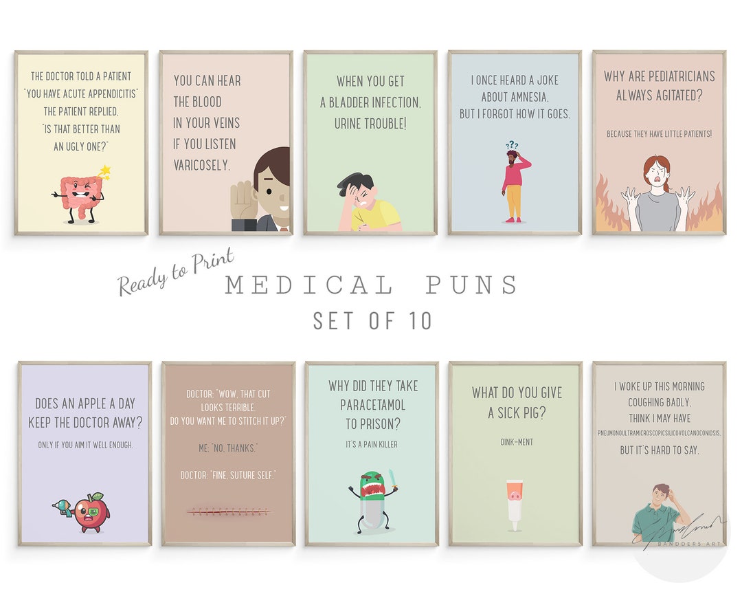 Medical Puns Digital Wall Art, Funny Printable Wall Art, Funny Gifts ...