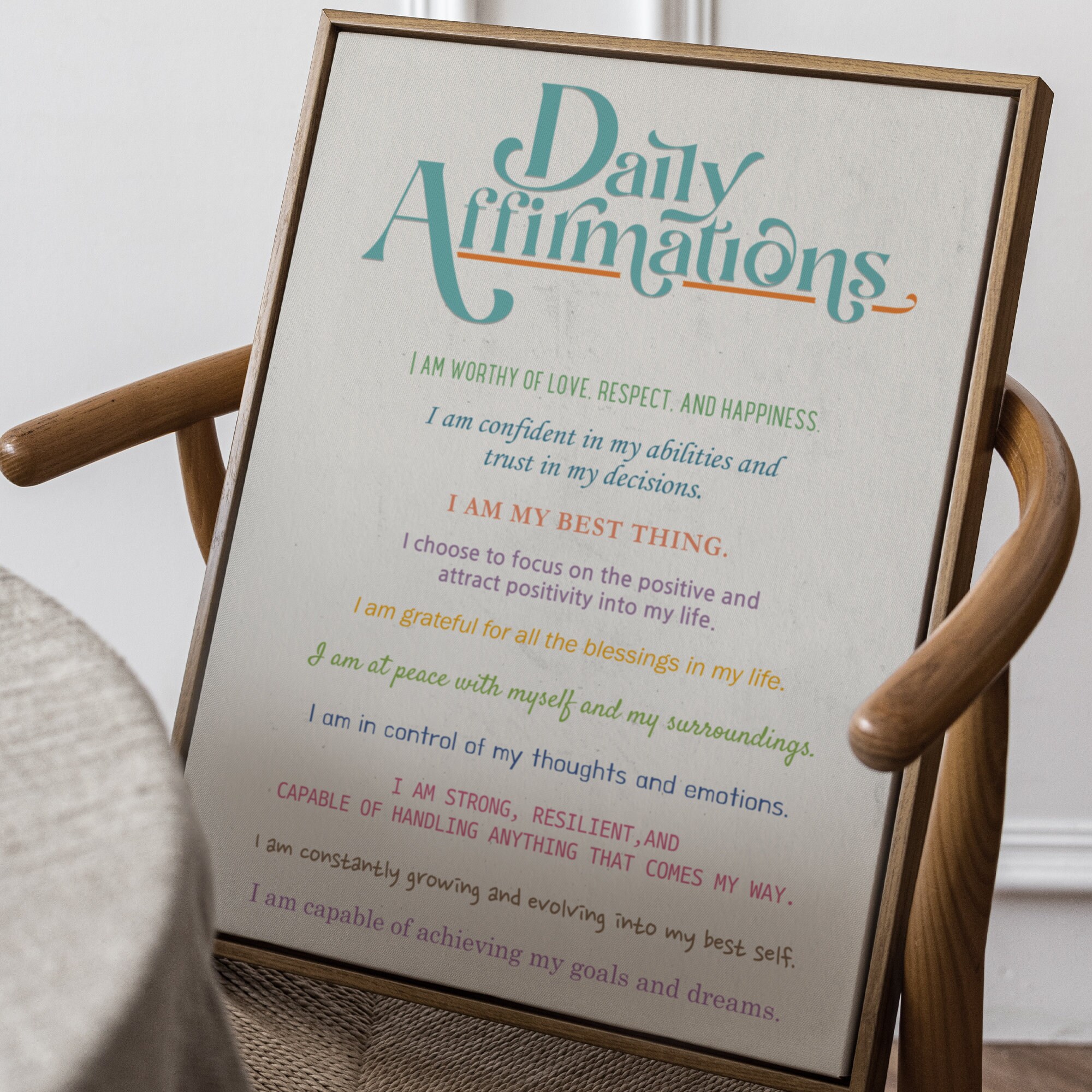 Affirmation Wall Art Affirmation Cards Motivational Poster - Etsy