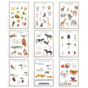 Educational Posters Ultimate Pack Printable, Montessori Poster, Boho ...